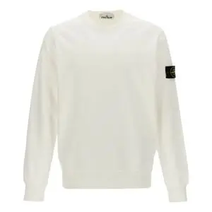 Stone Island Stone Island Crewneck Sweatshirt With Logo Patch Ivory