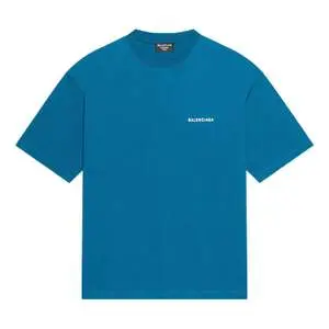 Balenciaga Logo T-shirt Medium Fit - Blue