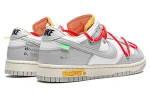Nike X Off-white Dunk Low "the 50" Collection Lot 06 - Gray/white