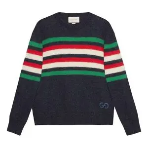 Gucci Striped Alpaca Wool Crewneck Knit