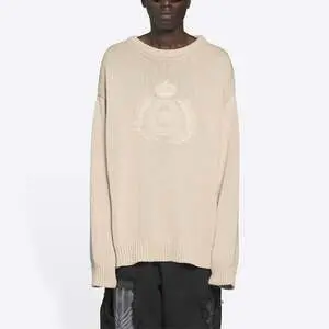Balenciaga Bb Laurel Crown Logo Crewneck Knitted Sweater