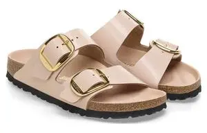 BIRKENSTOCK Arizona Big Buckle Nubuk Leather Sandals - Pink