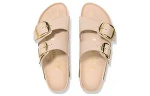 BIRKENSTOCK Arizona Big Buckle Nubuk Leather Sandals - Pink