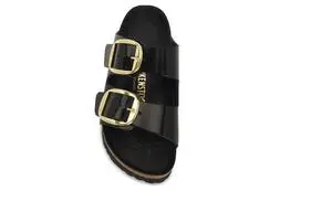 BIRKENSTOCK Arizona Big Buckle Patent Leather Sandals - Black