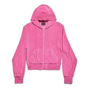 Balenciaga Bb Motel Zip-up Hoodie - Dark Pink