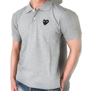 Play Comme Des Garcon Polo Black Emblem - Grey