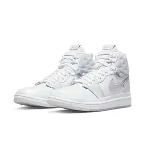 JORDAN Air 1 Acclimate High Top Sneakers - White/grey