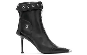 Alexander McQueen Leather Zip Up Ankle Boots