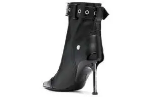 Alexander McQueen Leather Zip Up Ankle Boots