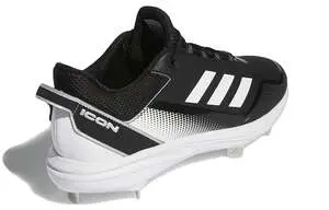 Adidas Icon 7 Baseball Cleats - Core Black/cloud White/silver Metallic