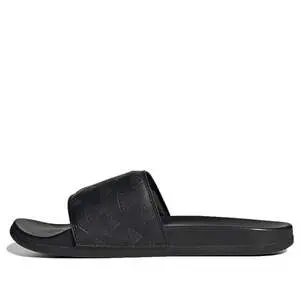 Adidas Adilette Comfort Slide With Repeat Logo Detailing - Carbon/core Black