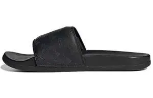 Adidas Adilette Comfort Slide With Repeat Logo Detailing - Carbon/core Black