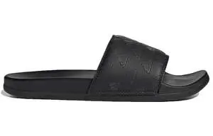 Adidas Adilette Comfort Slide With Repeat Logo Detailing - Carbon/core Black
