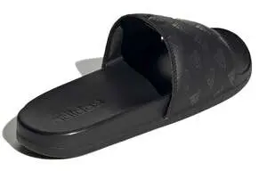 Adidas Adilette Comfort Slide With Repeat Logo Detailing - Carbon/core Black