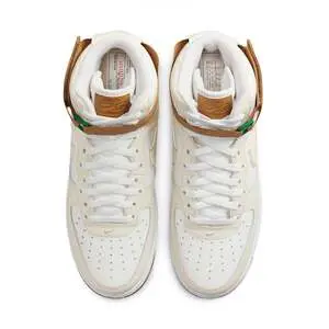 Nike Force 1 High '07 Lv8 Emb Inspected Swoosh Sneakers - White/brown