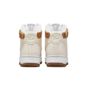 Nike Force 1 High '07 Lv8 Emb Inspected Swoosh Sneakers - White/brown