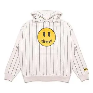 Drew House Mascot Hoodie Navy Pinstripe - White/navy
