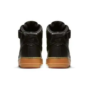 Nike Force 1 High Top Sneakers - Black/gum