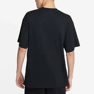 Nike Solo Swoosh T-shirt Printing Logo Solid Color Round Neck Short Sleeve - Black