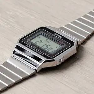 Casio Vintage Digital Stainless Steel Watch - Blue