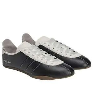 Adidas Y-3 Tokyo Leather Lace-up Sneakers - Black/black/orbit Grey