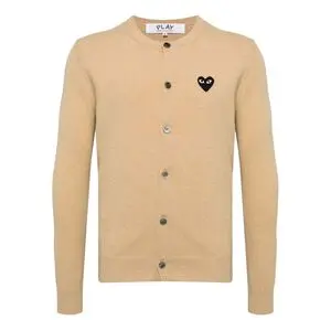 Play Comme Des Garcon COMME Des GARCONS PLAY Emblem Cardigan Beige
