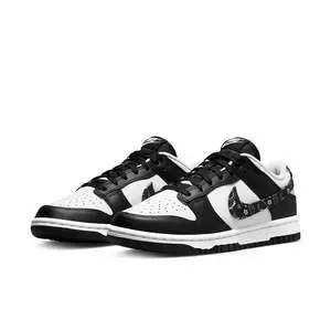 Nike Dunk Low "black Paisley" Sneakers - Black/white