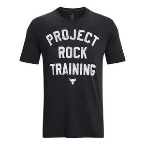 Under Armour Project Rock Training T-shirt 'black - Black/white