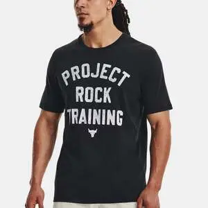 Under Armour Project Rock Training T-shirt 'black - Black/white