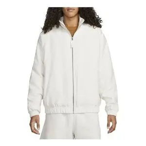 Nike Nike Swoosh Satin Bomber Jacket Phantom White/silver