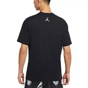 JORDAN 1 Pocket Shoes Embroidered Round Neck Short Sleeve T-shirt - Black