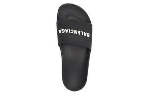 Balenciaga Rubber Pool Slides - Black/white
