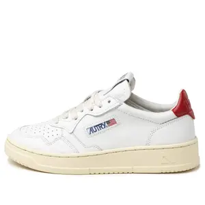 AUTRY Autry Medalist Leather Low Top Sneakers White/red/cream