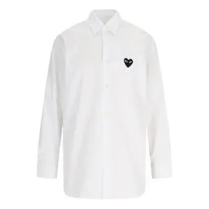 Play Comme Des Garcon Fw25 Black Heart Shirt - White