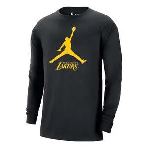 JORDAN X Nba Los Angeles Lakers Long Sleeve T-shirt - Black/gold
