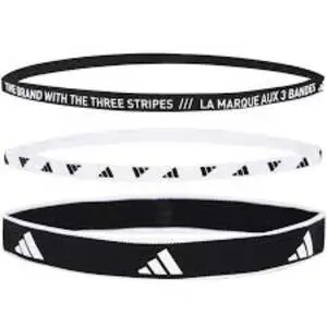 Adidas Multiple Width Training Headbands 3 Per Pack 'black White