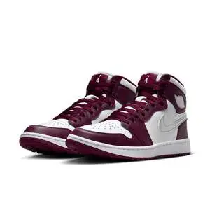 JORDAN 1 Retro High Golf Sneakers - White/red