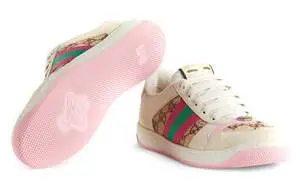 Gucci Screener Gg Low-top Sneakers - Beige/ebony