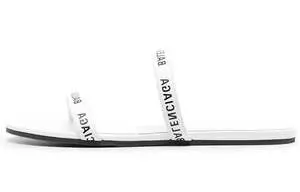 Balenciaga Round Toe Sandals With Logo Detailing