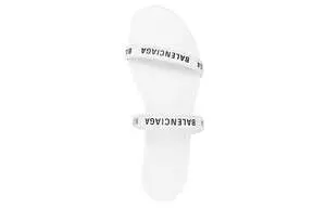 Balenciaga Round Toe Sandals With Logo Detailing