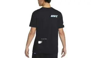 Nike Chest Creative Printing Short Sleeve Black T-shirt
