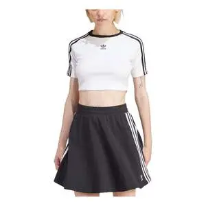 Adidas 3-stripes Cropped T-shirt - White
