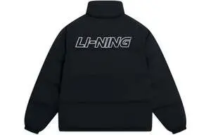 LI-NING Graphic Color Block Down Jacket - Black/grey