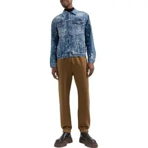 Off-White Denim Paint Splatter Trucker Jacket