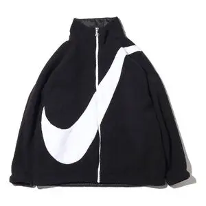 Nike Big Swoosh Reversible Fleece Jacket - Black