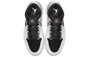 JORDAN 1 Mid Sneakers - White/black/silver