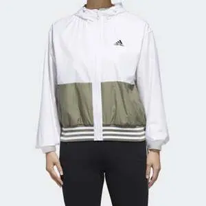 Adidas Mh Fem Wb Hooded Splicing Woven Windproof Jacket
