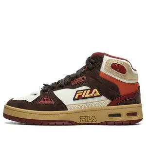 FILA FUSION Teratach High Top Sneakers - Red/white/brown