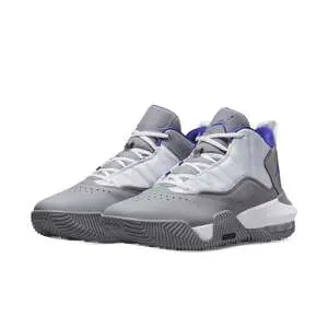 JORDAN Air Stay Loyal High Top Sneakers - Gray/blue/white