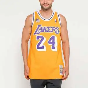 Mitchell & Ness Nba Los Angeles Lakers Kobe Bryant 24 Authentic Jersey - Yellow